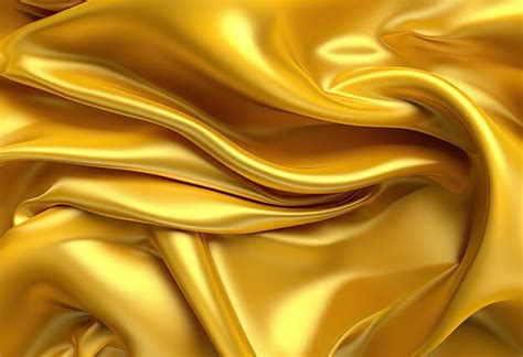 Premium Photo Glittering Golden Wave Pattern On Smooth Silk Background