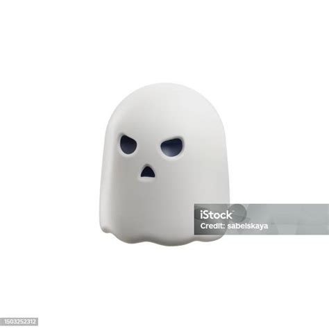 만화 3d 스타일의 무서운 유령 흰색 배경에 분리된 벡터 그림 할로윈에 대한 스톡 벡터 아트 및 기타 이미지 할로윈 3차원 형태 컴퓨터 그래픽 Istock