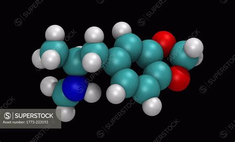 3d Molecular Model Of The Drug Ecstasy Superstock
