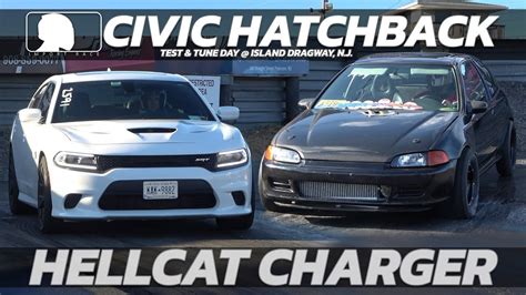 Can An Old Honda Civic Beat The Mighty Dodge Charger Hellcat In A 14