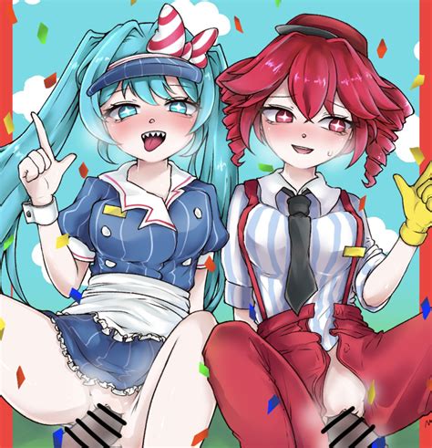 Rule 34 2boys 2d 2d Artwork 2girls Artist Request Blue Eyes Blue