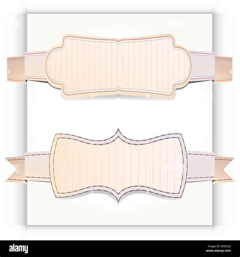 Retro Ribbons Banners And Labels Set Vintage Collection Stock Vector
