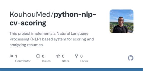 Github Kouhoumedpython Nlp Cv Scoring