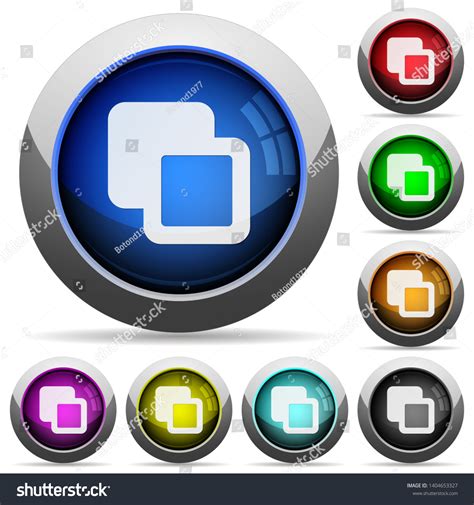 Subtract Shapes Icons In Round Glossy Buttons Royalty Free Stock Vector 1404653327