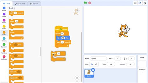 Introduction To Scratch Coding Repeat Movement 10x Youtube