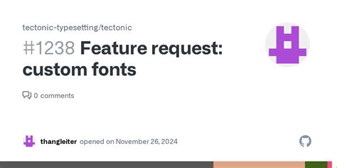 Feature Request Custom Fonts · Issue 1238 · Tectonic Typesetting