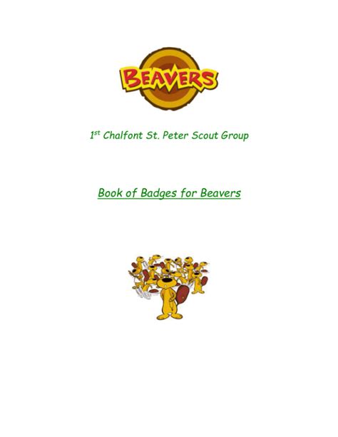 The Beaver Scout Membership Award