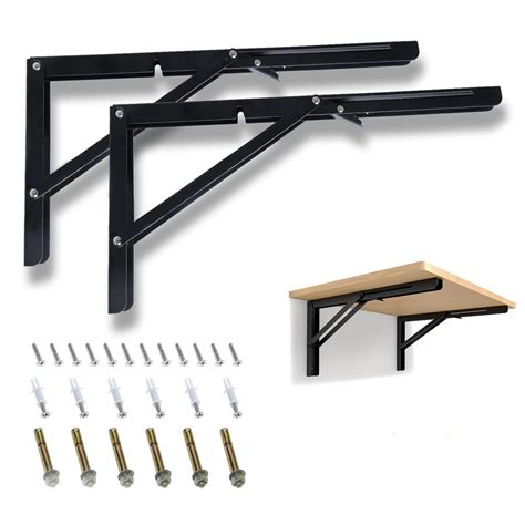 16 Folding Shelf Bracket Carbon Steel Triangle Wall Mount Support Desertcart South Africa