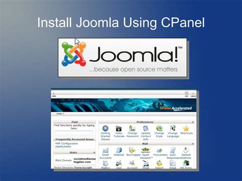 Installing Joomla Using Cpanel Ppt