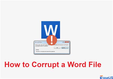 How To Corrupt A Word File 100 Working