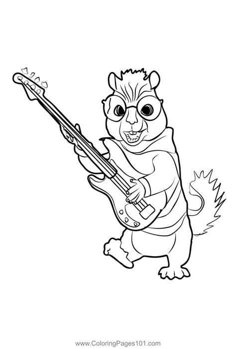 Chipmunk Coloring Pages Simon