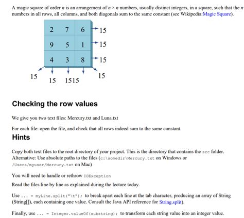 solved a magic square of order n is an arrangement of n x n