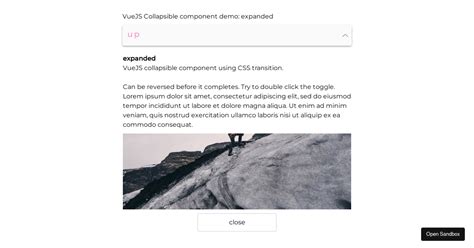 Vue Height Collapsible Examples Codesandbox