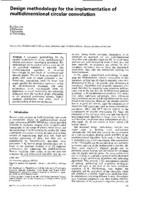 pdf design methodology for the implementation of multidimensional