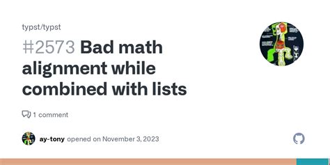 Bad Math Alignment While Combined With Lists · Issue 2573 · Typst
