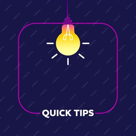 Premium Vector Quick Tips Icon Badge Top Tips Advice Note Icon Idea Bulb Education Tricks