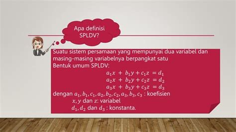 Sistem Persamaan Linear Tiga Variabel Pptx