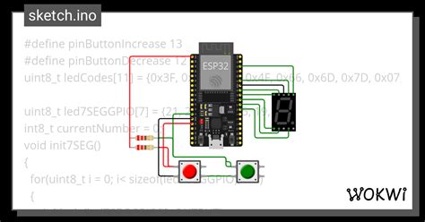 Led 7 Thanh Wokwi Esp32 Stm32 Arduino Simulator