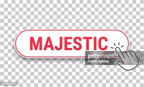 Majestic 3d Click Web Button With Hand Cursor On Blank Background High