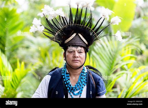 Man From Adi Minyong Tribe From Northeastern Part Of India Dressed In Their Traditional Clothes