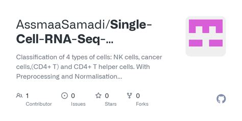 Github Assmaasamadisingle Cell Rna Seq Classification Classification Of 4 Types Of Cells Nk