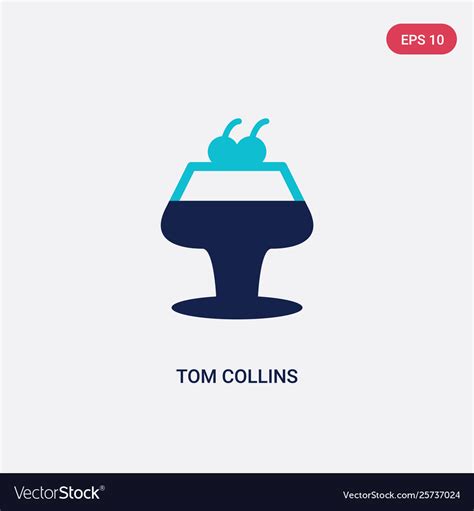 Two Color Tom Collins Icon From Drinks Concept Vector Image