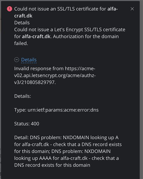 Issuing Ssl Certificates Error 400 Help Lets Encrypt Community