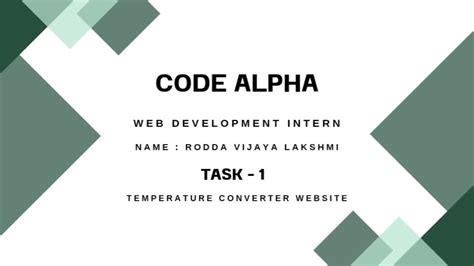 vijaya lakshmi rodda on linkedin codealpha webdevelopment learning