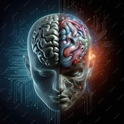 Premium Photo Human Brain And Computer Ai Brain Activity Neurone