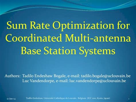 pdf sum rate optimization for coordinated multi antenna base station systems dokumen tips