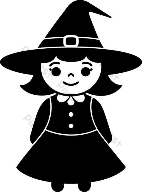 Cute Witch Illustration Vector Png Images Eps Free Download Pikbest