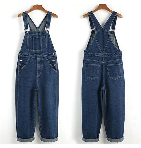 남자멜빵청바지 청멜빵바지 남자점프슈트 핫 남성용 데님 느슨한 툴링 스트레이트 레그 탄성 플러스 사이즈 티몬