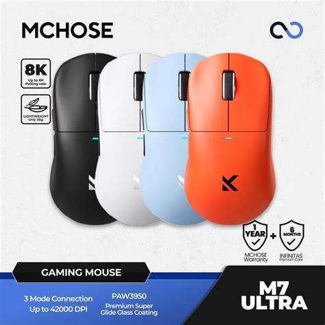 Jual Mchose M7 Ultra 8k Wireless Ultra Light Weight Paw3950 Gaming