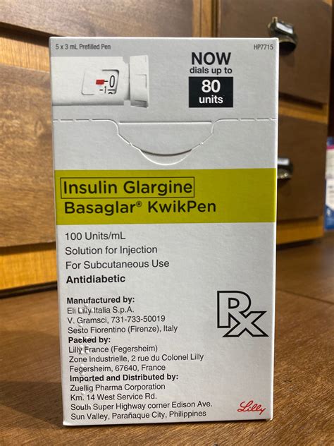 Insulin Glargine Basaglar Kwikpen 100 Units Ml Solution For Injecti Meds For All