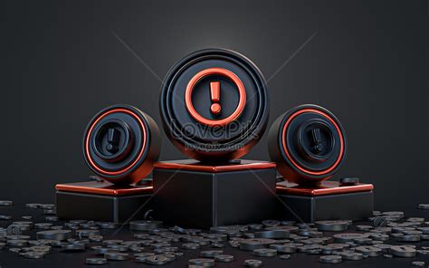 느낌표 기호 3d 렌더링 추상 보기 어두운 현실 배경 사진 및 창의적인 일러스트 무료 다운로드 Lovepik