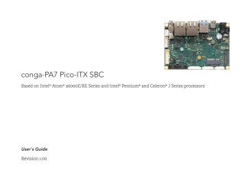 Congatec Conga PA User S Guide Manualzz