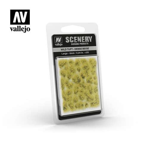 Vallejo Scenery Wild Tuft Dense Beige Large 6mm Sc412 Emodels