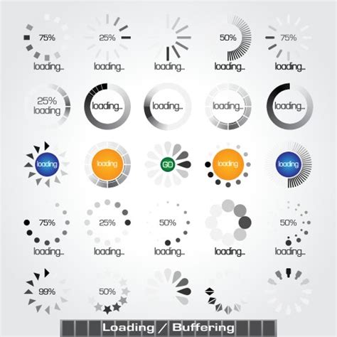 Loading Icon Web Ui Template Buffering Royalty Free Vector