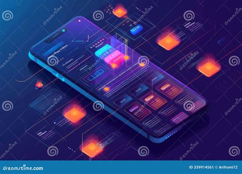 Toolkit Ui Ux Scene Creator Mobile Application Design Stock