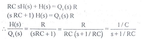 Transfer Function Of Hydraulic System