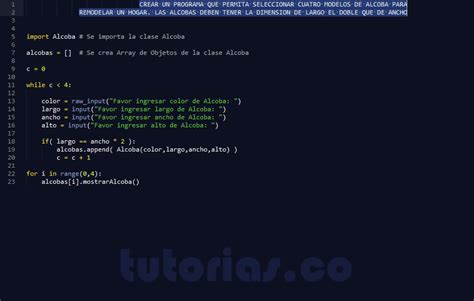 POO Python Aplicacion Clase Alcoba Tutorias Co