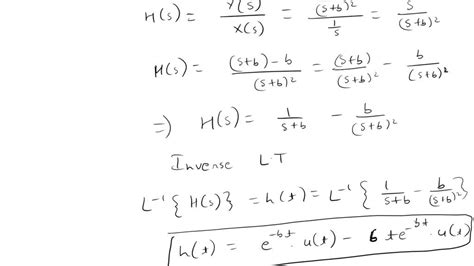 Solved Inverse Laplace Transforms Convolution Integral Practice Problems 2 3 A If X S