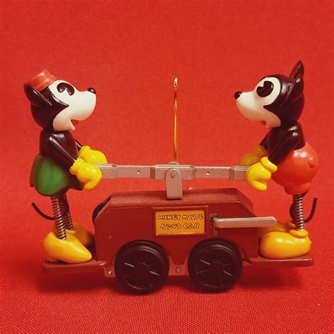Mickey And Minnie Handcar Ornament 1998 Etsy