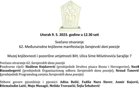 Nazif Hasanbegović On Linkedin 62 Sarajevski Dani Poezije