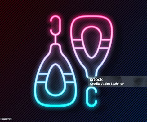 검은 색 배경에 고립 된 빛나는 네온 라인 귀걸이 아이콘 보석 액세서리 벡터 0명에 대한 스톡 벡터 아트 및 기타 이미지 0명 개인 장식품 귀 부분 Istock