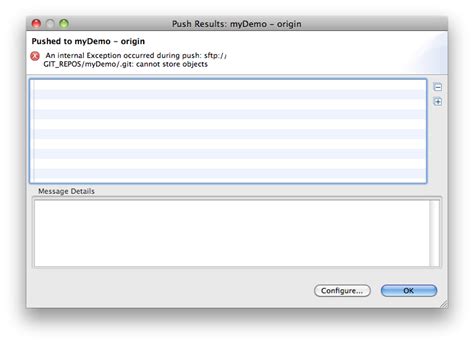 Eclipse An Internal Exception Occurred During Push Cannot Store Objects Stack Overflow
