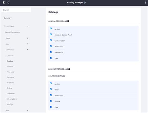 configuring catalog permissions liferay official documentation liferay learn