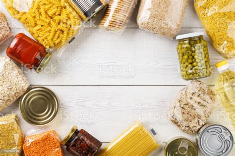 조리되지 않은 다양한 곡물 곡물 파스타 및 통조림 식품 음식에 대한 스톡 사진 및 기타 이미지 음식 기부함 식료품 Istock