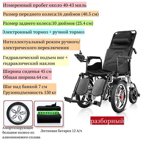 Кресло коляска инвалидная Электрическая инвалидная коляска разборный купить с доставкой по
