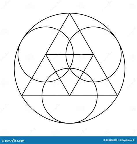 Triangle Graph Sacred Geometry Vector Design Elements Stock Vector